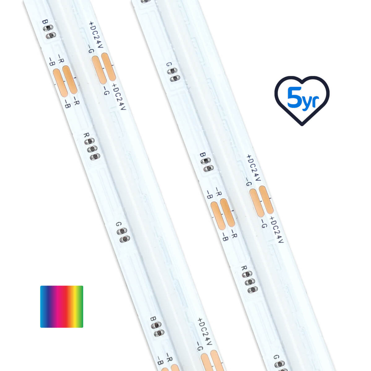 COB RGB LED Strip 24V | 840 LEDs/m | Seamless | — WeLoveLeds™