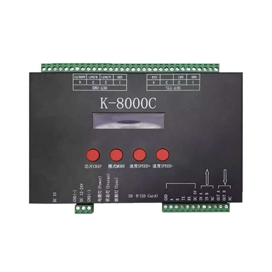 K-8000C Pixel Controller | 8 Outputs | SD Card | 512-1024 Pixels ...