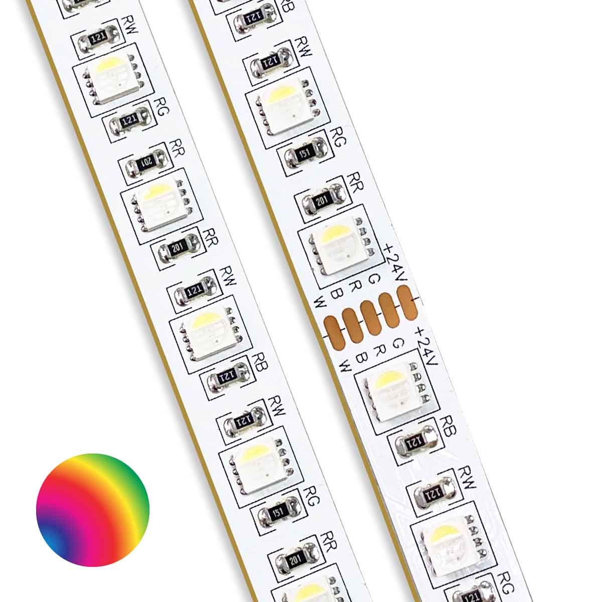 RIGID RGBW LED Strip 24 V 10 mm — WeLoveLeds™