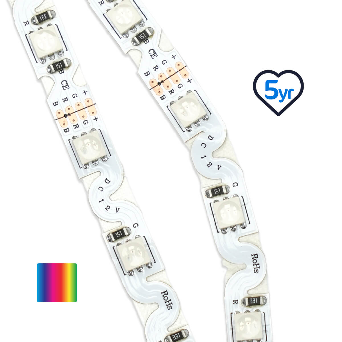 RGB LED Strip S-Type 12 V 8 mm — WeLoveLeds™