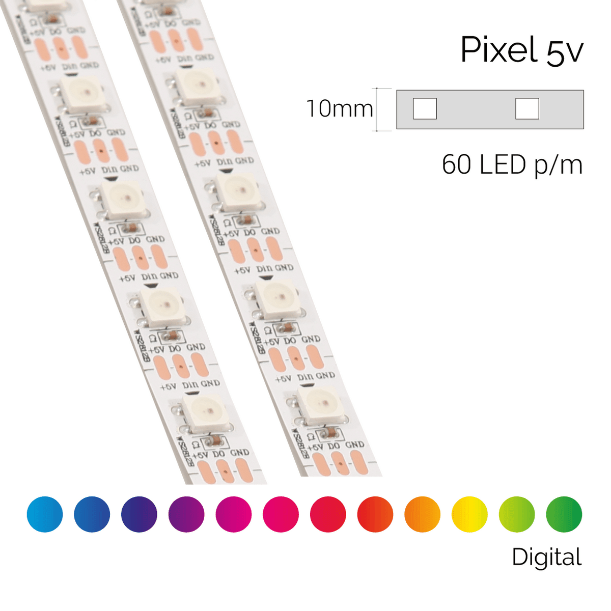 LED Strip | Pixel 60 LED Strip | LED Lighting | We Love LEDs — WeLoveLeds™